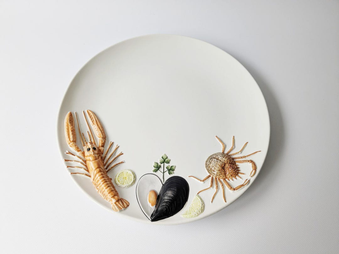 Bassano Fish Plate – Large Ceramic Fish Platter Hand-painted – Vintage ...