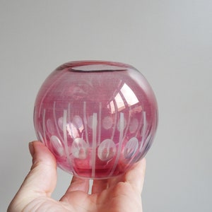 Spherical Glass Vase, Purple Glass Vase - Etsy
