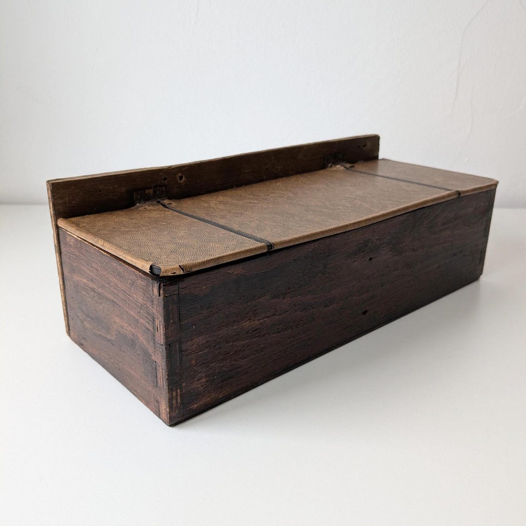 Small Wooden Box, Rustic Tool Box, Box With Hinged Lid - Etsy