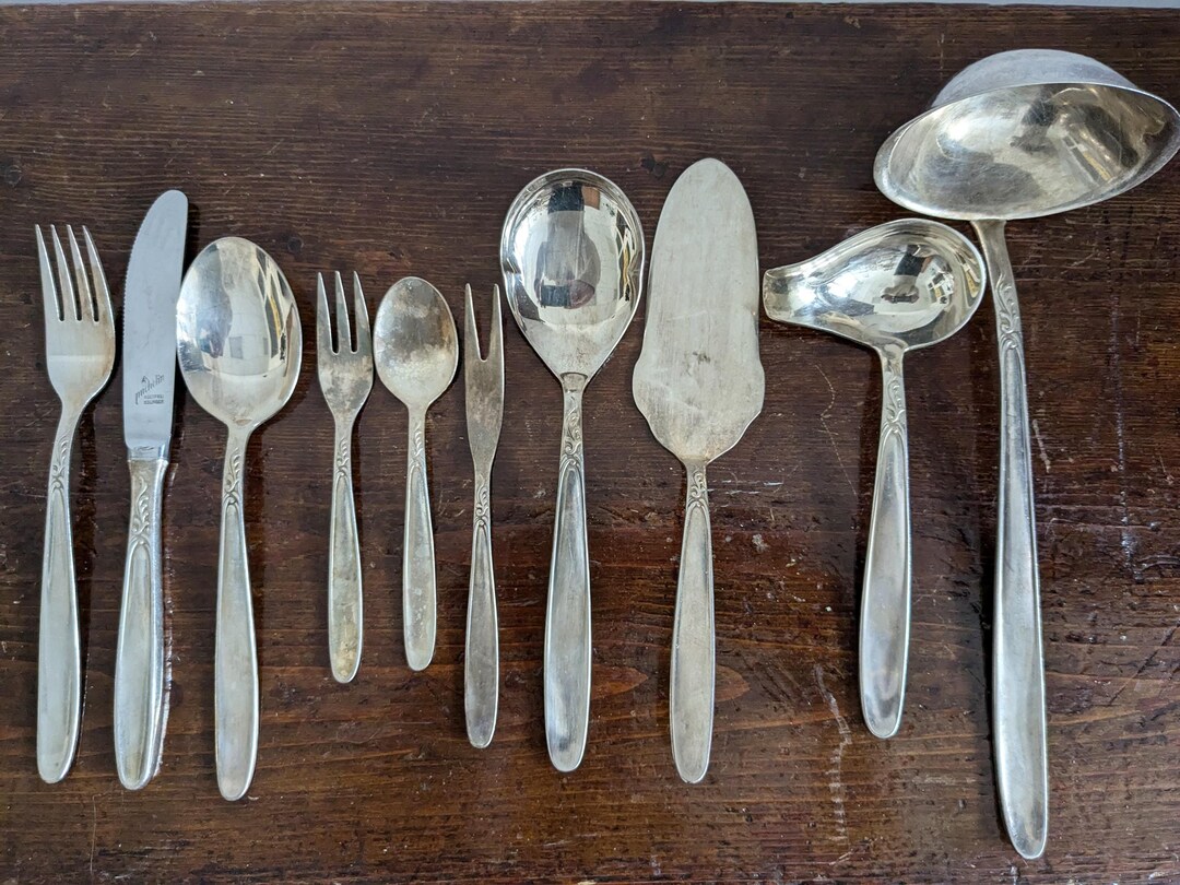 Vintage Silver Cutlery, Silver-plated Cutlery 100, Dining Cutlery 58 ...