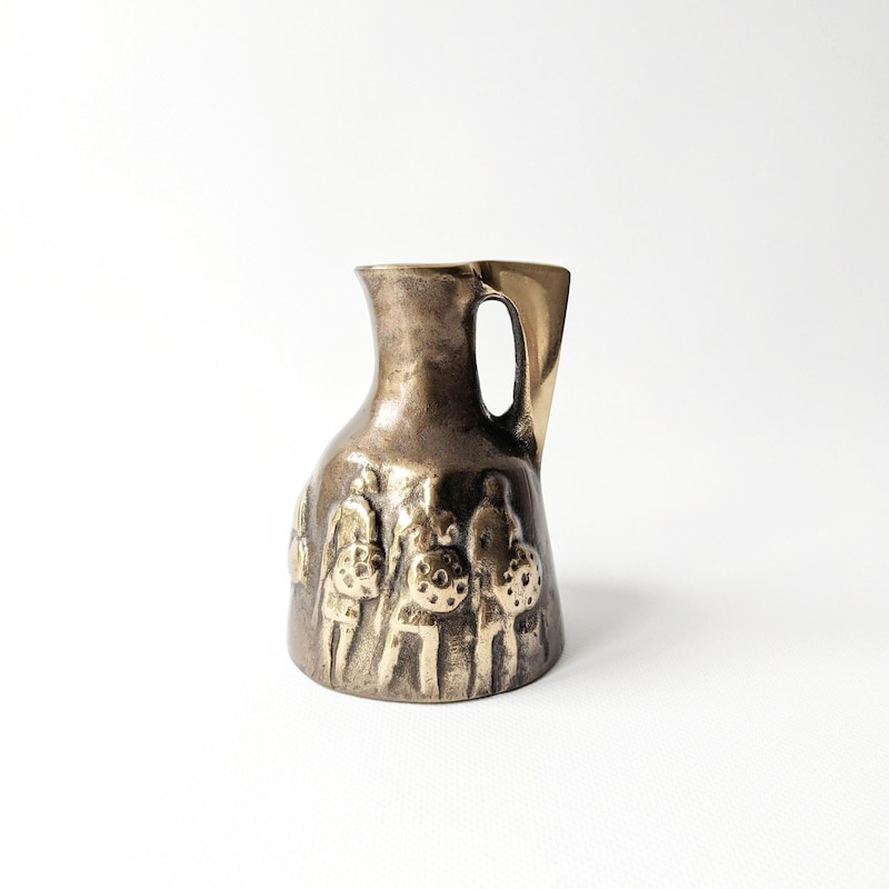 Bronze und goldvase - Etsy.de