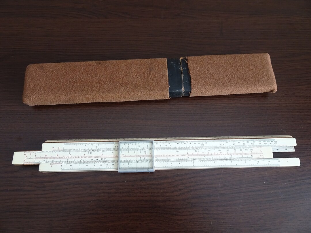 Faber Castell Slide Rule Counting Ruler in Case Wooden Ruler - Etsy
