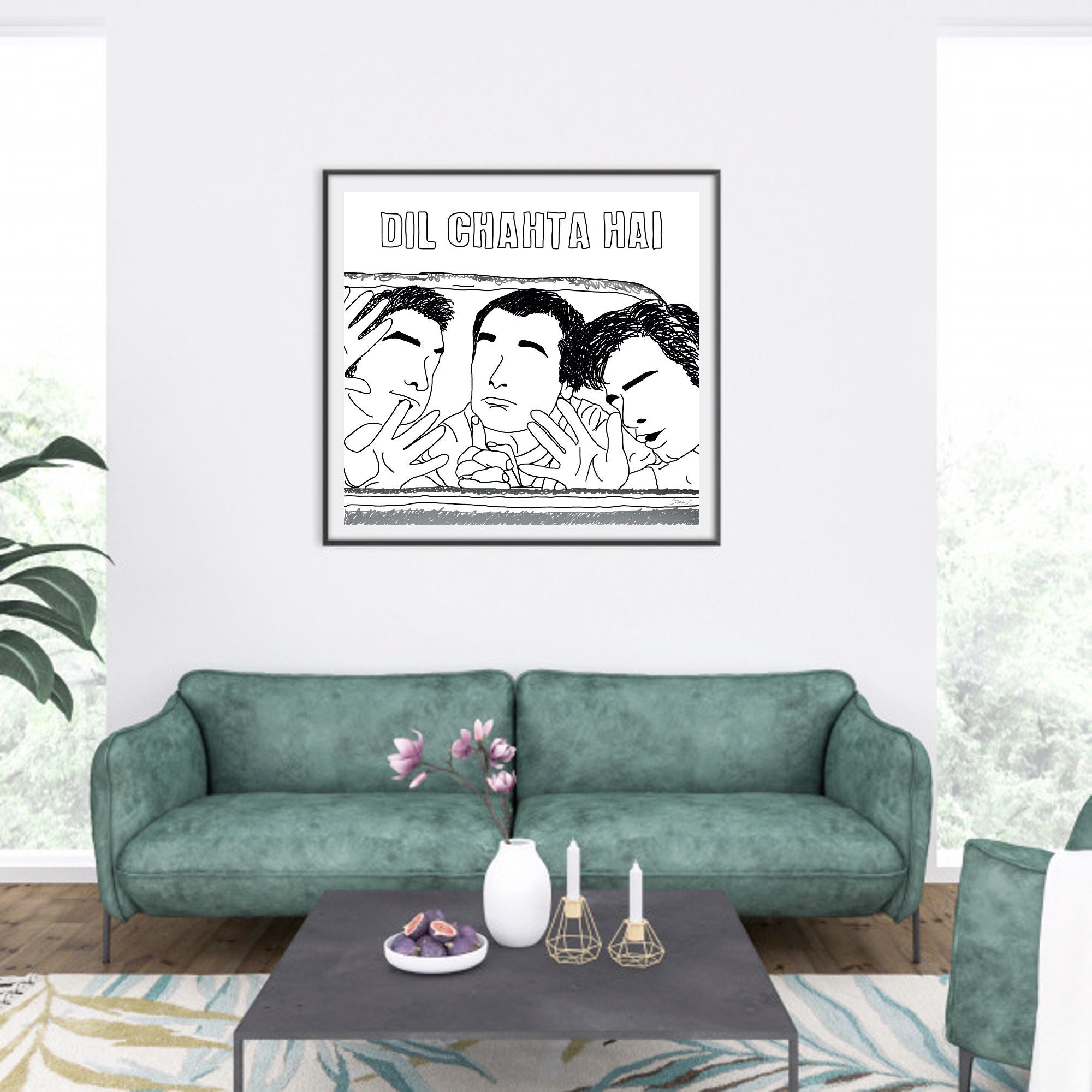 Dil Chahta Hai Bollywood Line Art Digital Download - Etsy