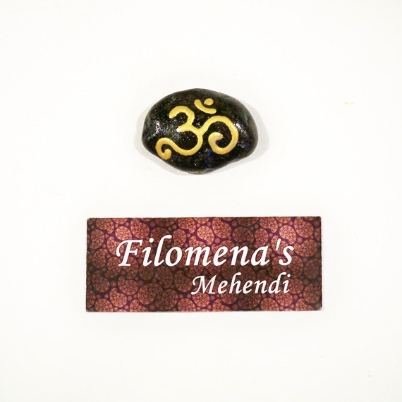 Tibetan ohm Tibetan ohm stone Ethnic stone Stone art | Etsy