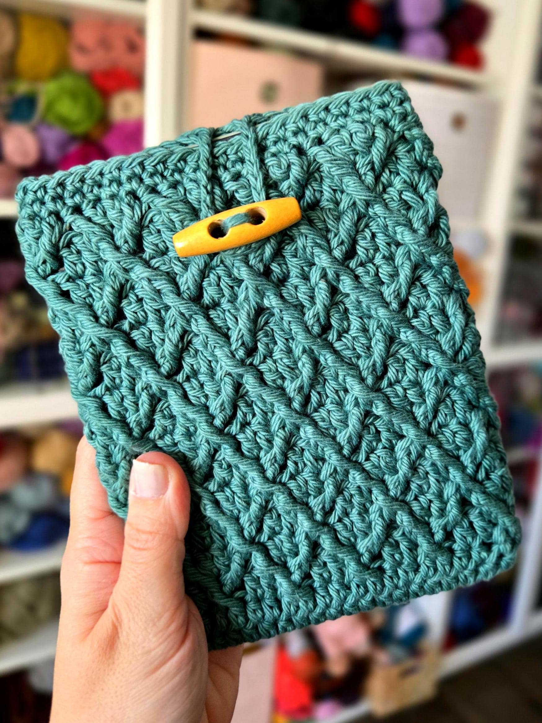 Kindle Sleeve - Crocheted Diamond Patterned - Cotton E-reader Cozy - Etsy