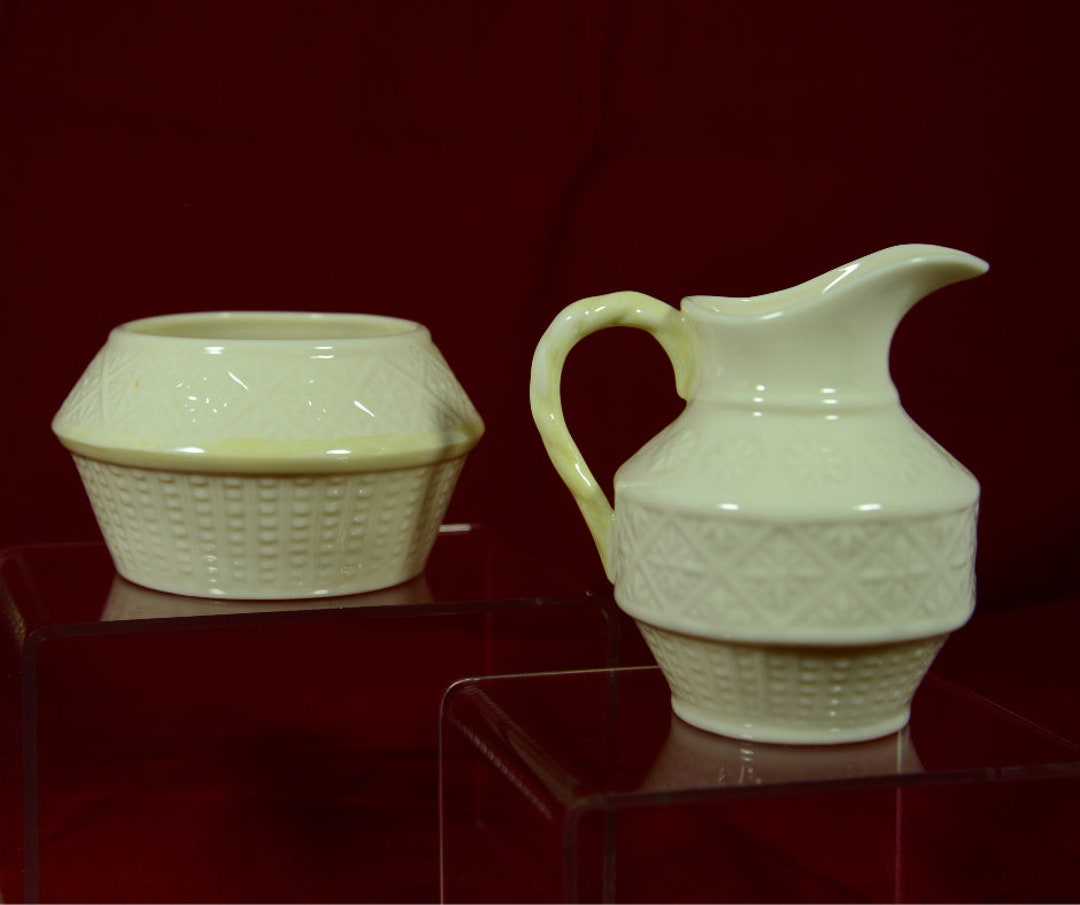 Vintage Belleek Ireland Cleary Creamer and Sugar Bowl - Etsy