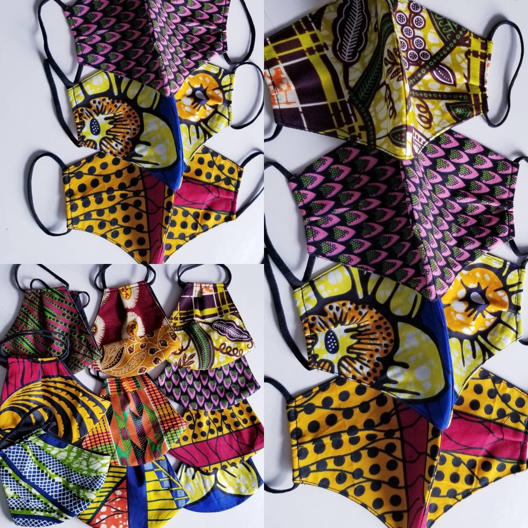 10 Ankara African Print Face Masks: Unisex Cotton Masks - Etsy