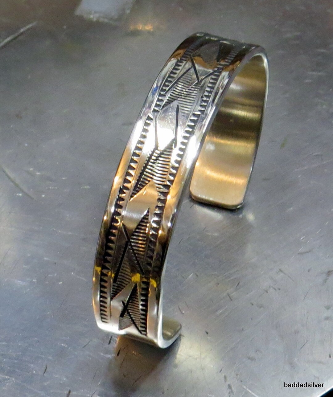 Heavy Gauge 1.428 Oz, 1/2 Wide, runs With Scissors Sterling Silver Cuff ...