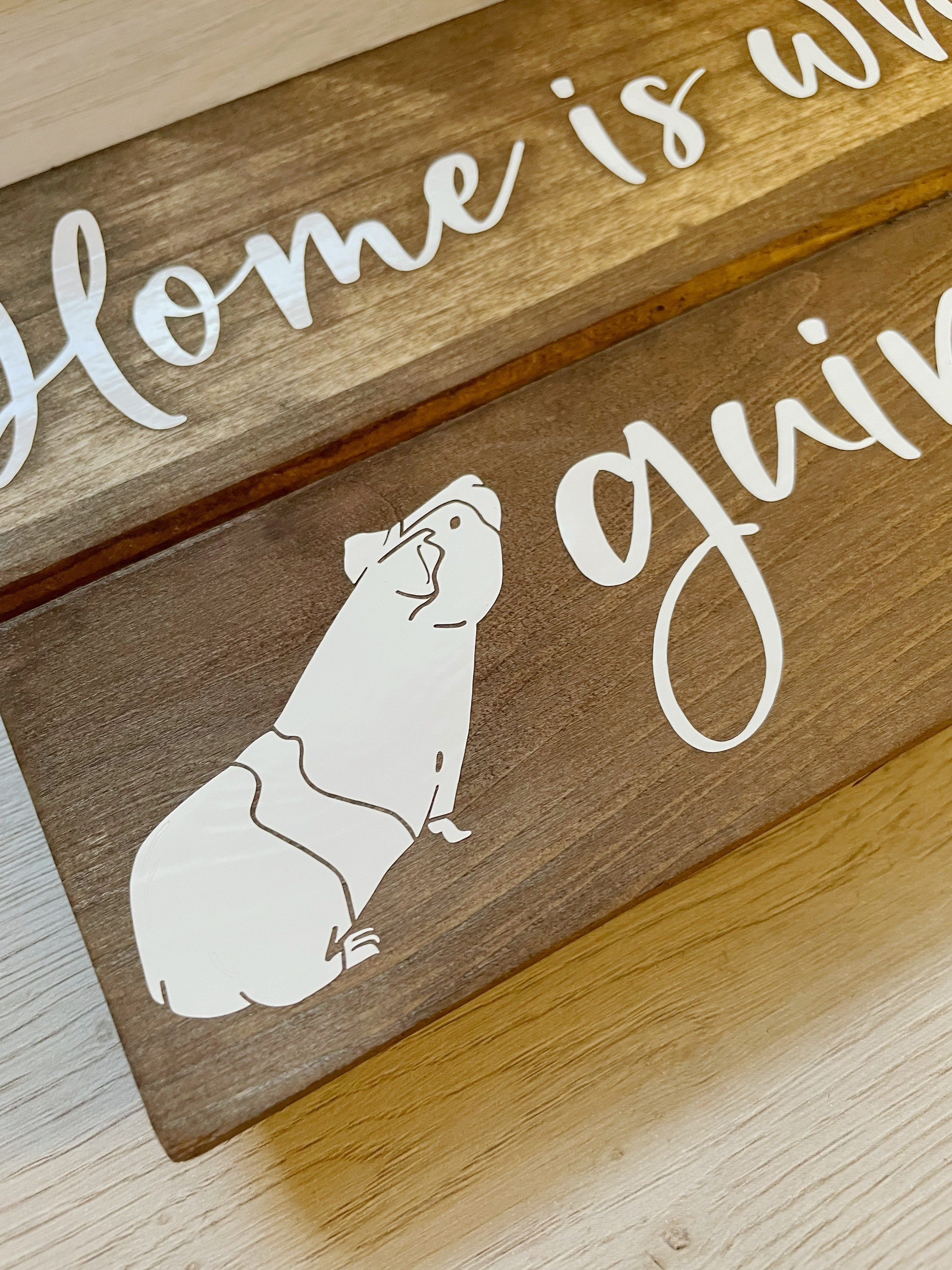 Home is Where Your Guinea Pig is Wooden Sign Guinea Pig Cage - Etsy