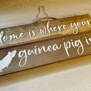 Home is Where Your Guinea Pig is Wooden Sign Guinea Pig Cage Accessory ...
