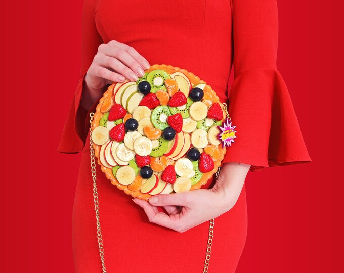 Fruit Tart Purse Fruit Tart Bag Fruit Tart Handbag Cake Bag Cake Purse ...