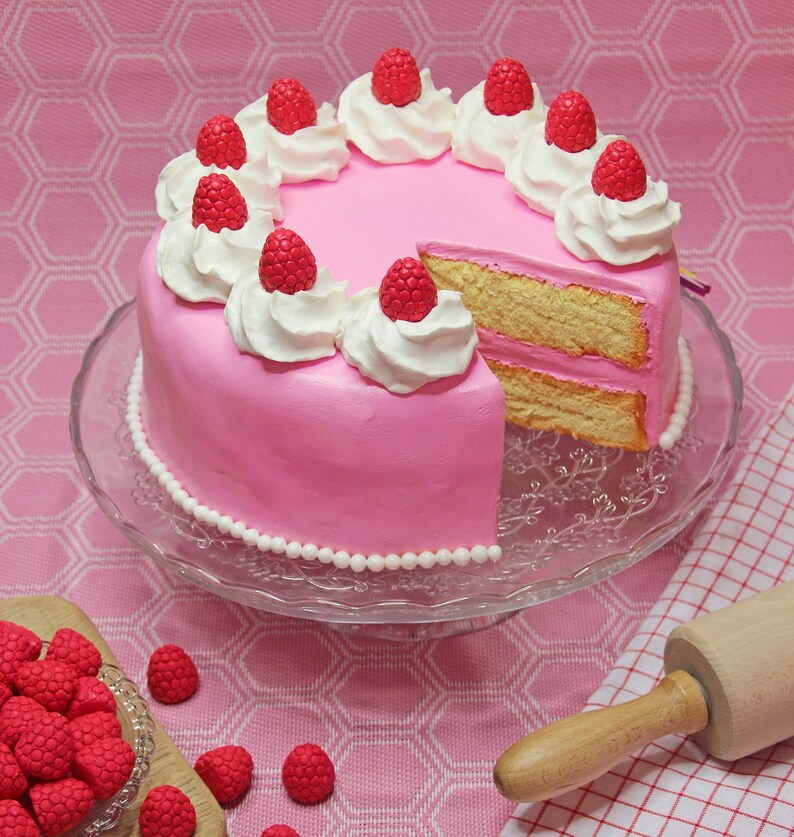 Pink raspberry cake purse marzipan princess cakes pastry cute | Etsy