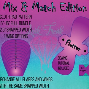 Flutter/full Bundle/cloth Pad Pattern/2.5 Snapped Width/leak Freak ...