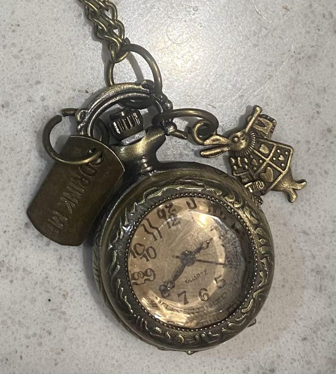 Alice in Wonderland - the White Rabbit Pocket Watch Necklace - Etsy