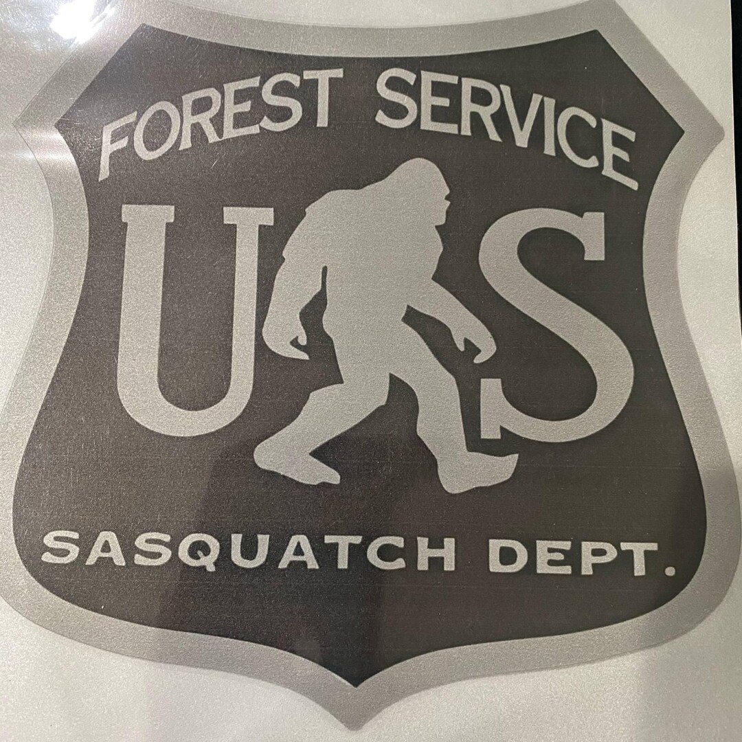 Large Sasquatch Decal-forest Service Sasquatch Dept. 4.5 In. - Etsy