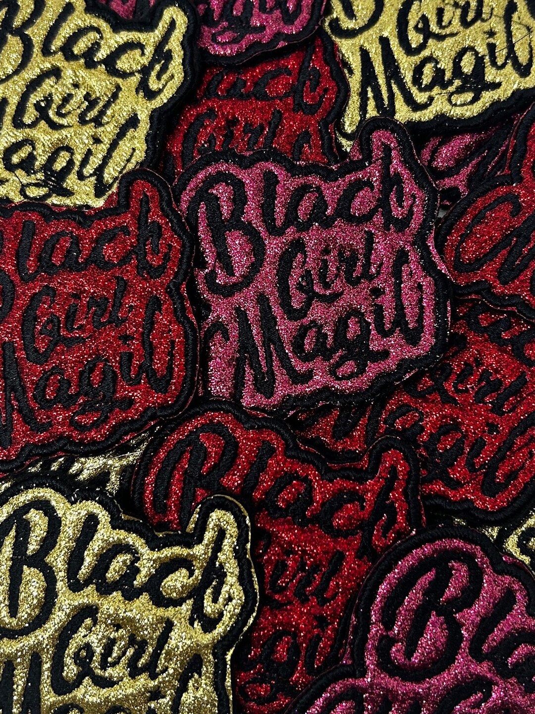Black Girl Magic Glitter Patch | Iron on Patch - Etsy