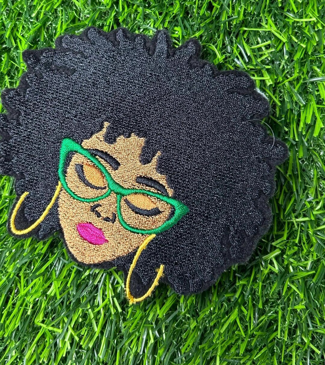 Girl Patch Natural Hair Afro | Embroidered Iron on Patch - Etsy