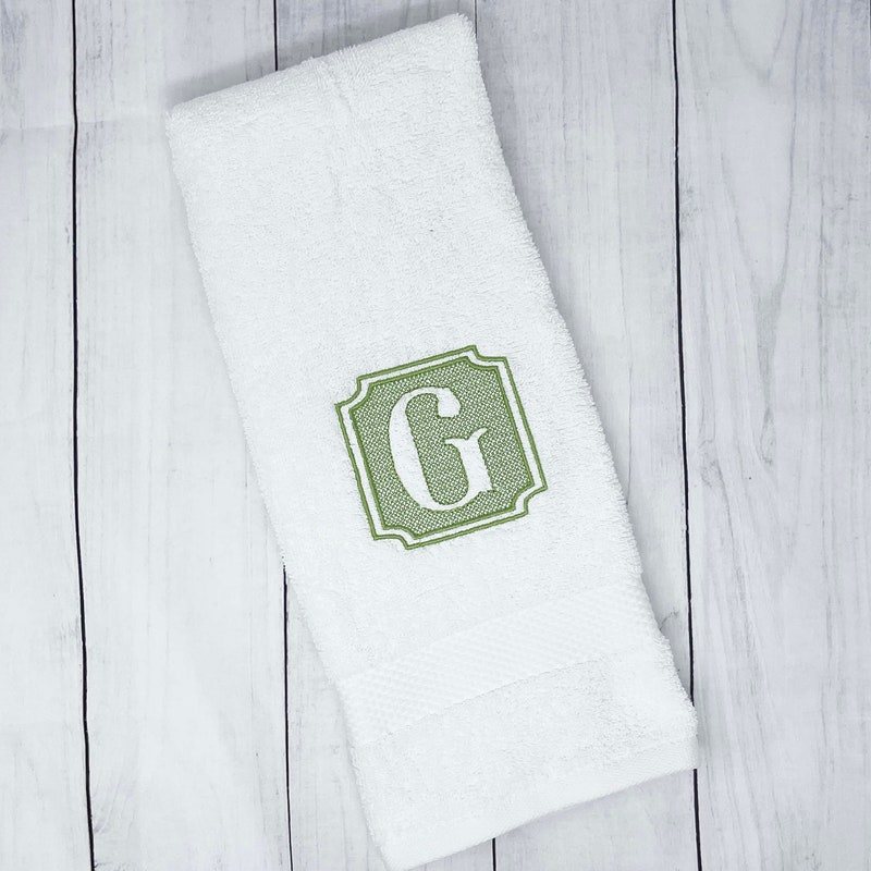 Monogrammed Hand Towel - Etsy