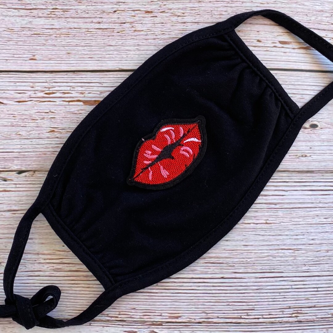 Hot Red Lips Handmade Adjustable Face Mask - Etsy