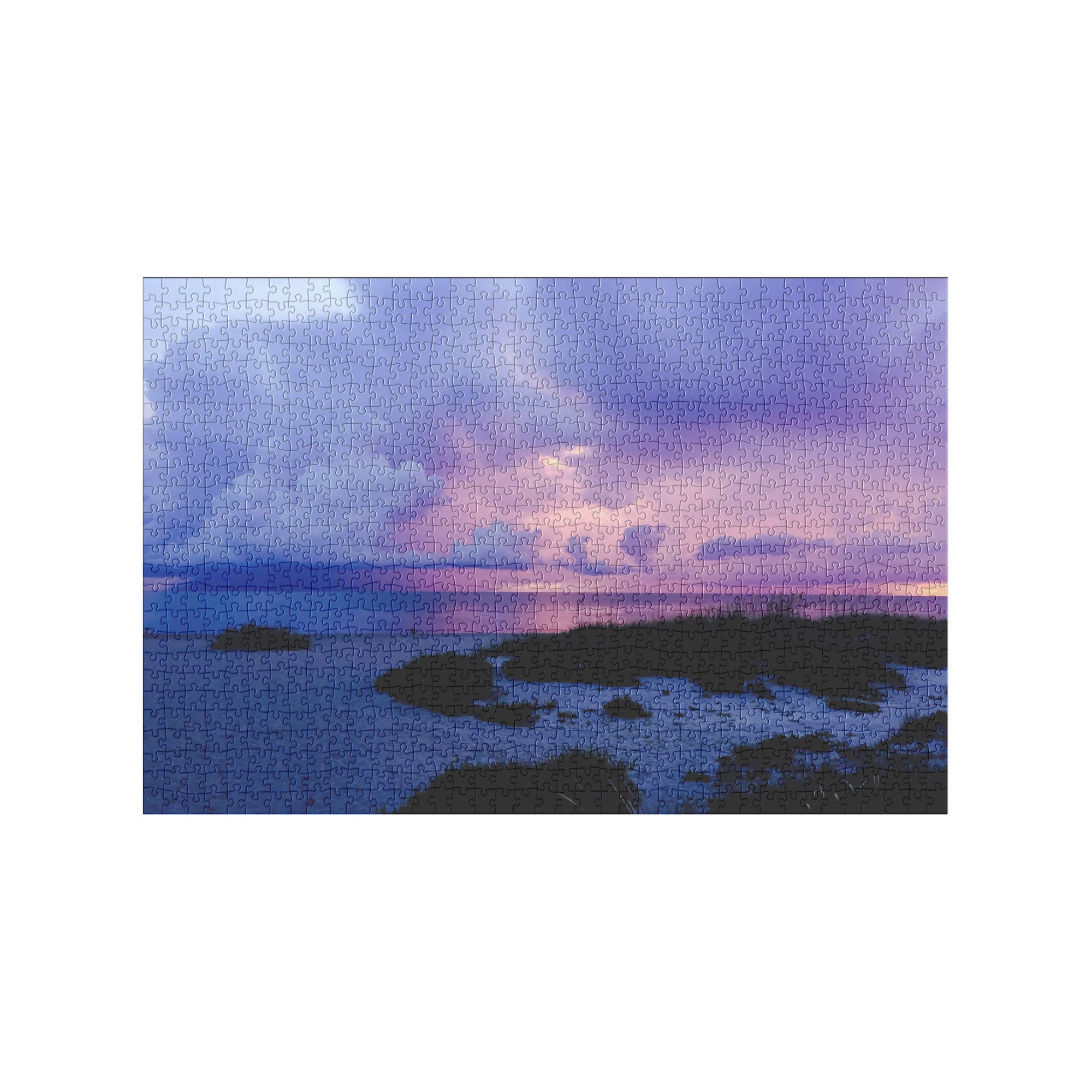 Sunset Beach Scene Puzzle - Etsy