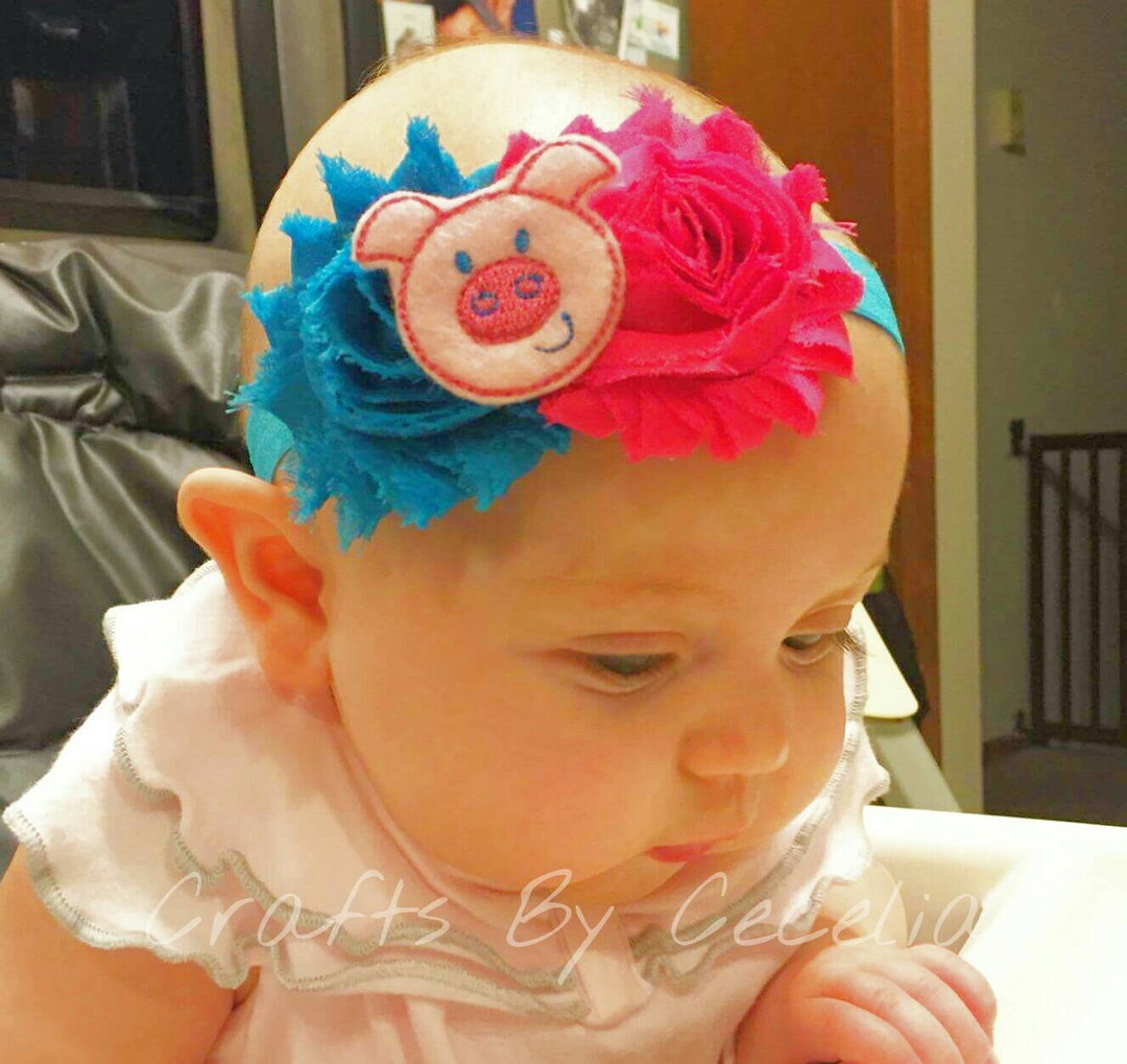 Pig Headband Hot Pink Piggy, Piggy Headband, Farm Girl, County Girl ...