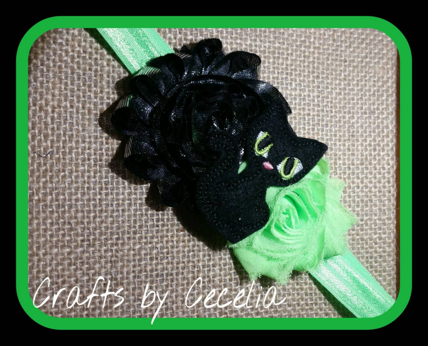 Black Cat Headband, Halloween Accessory, Girl Headband, Black Cat ...