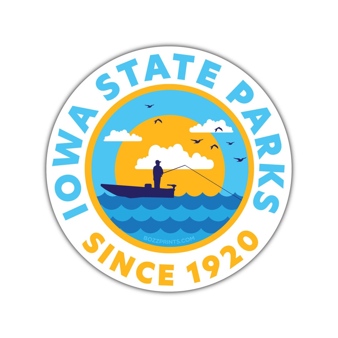 Iowa State Parks Fish Magnet/sticker - Etsy