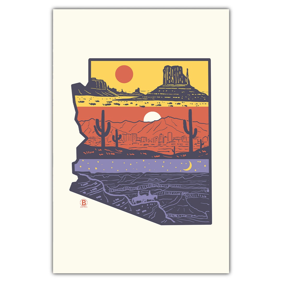 Layers of Arizona Postcard - Etsy