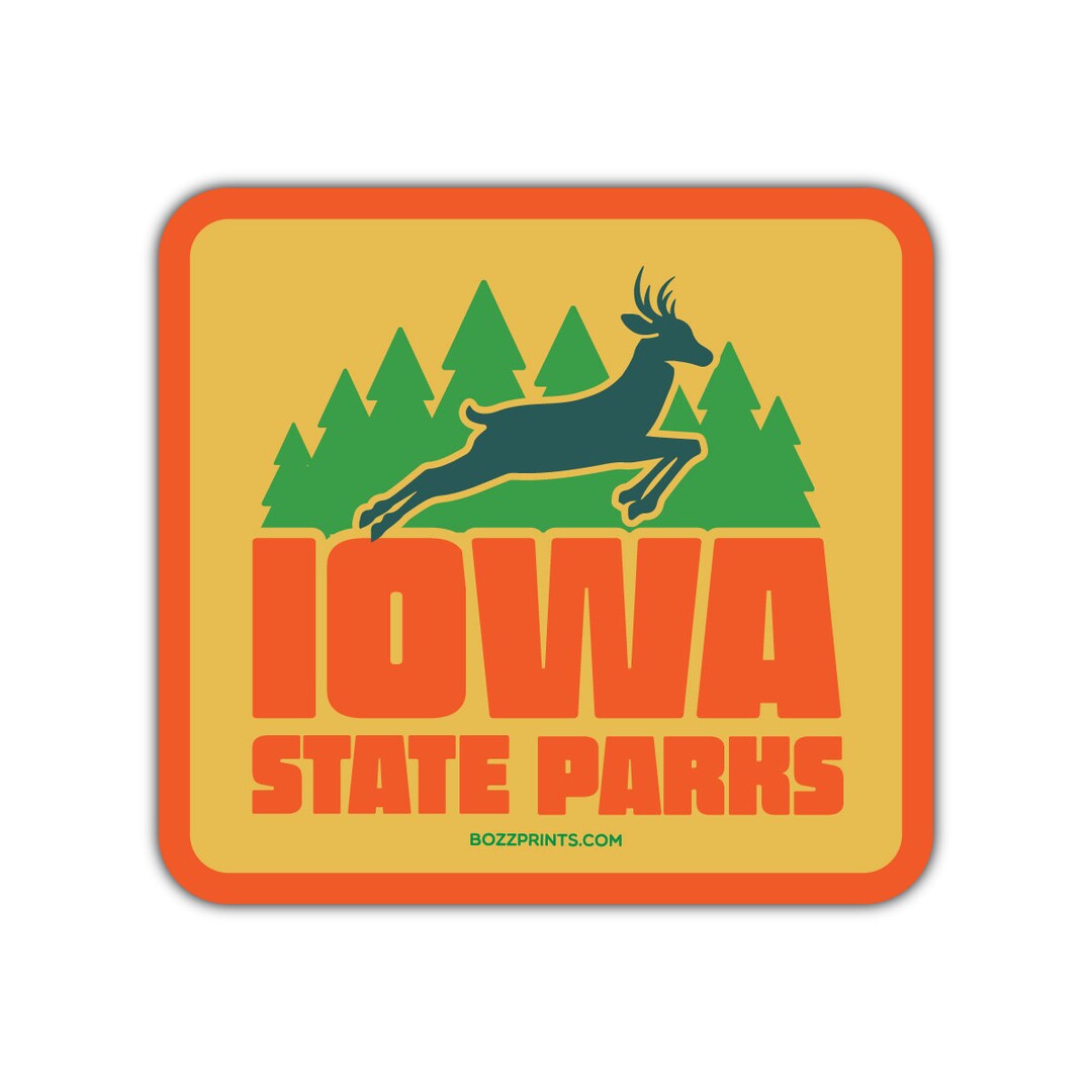 Iowa State Parks Deer Magnet/sticker - Etsy