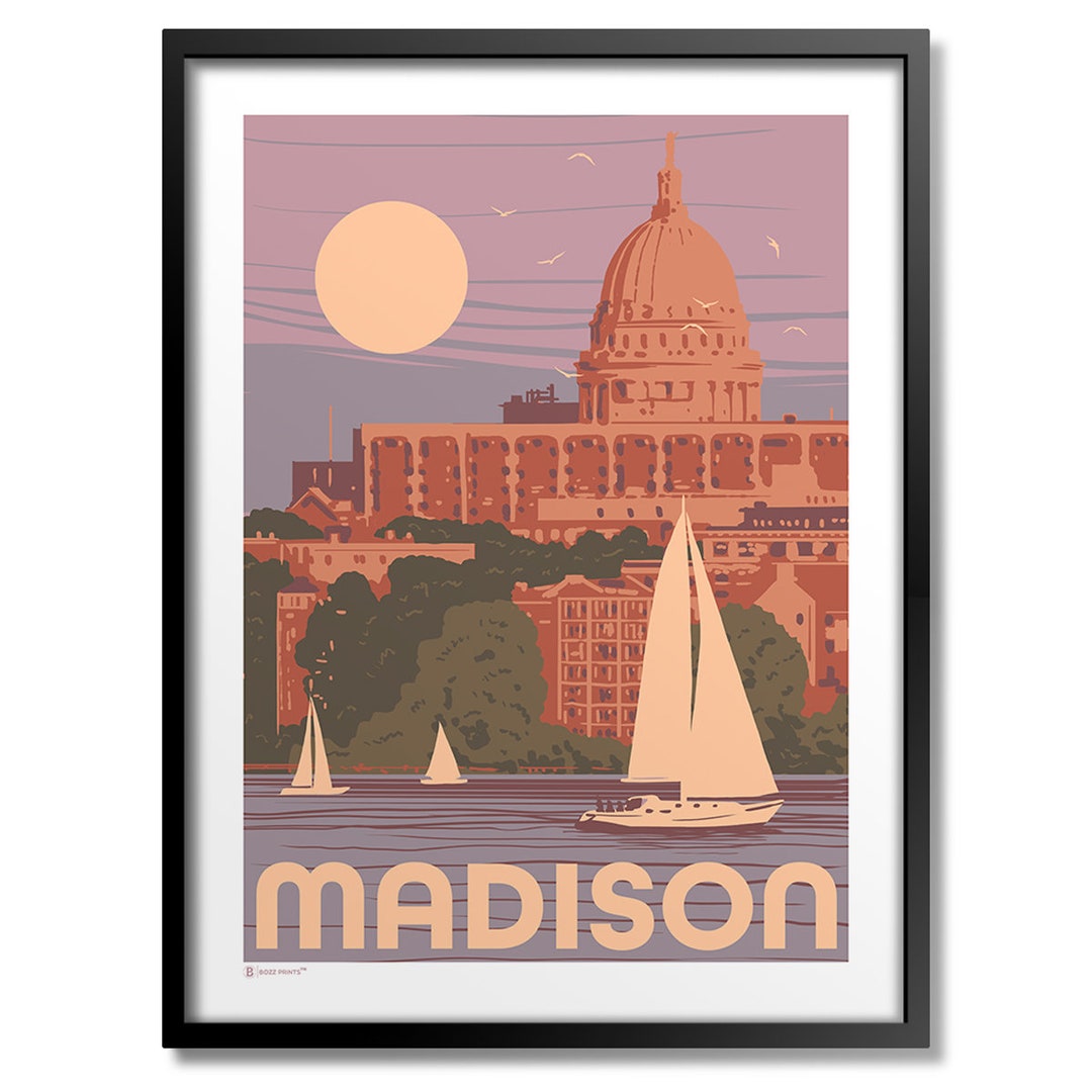 Madison Sailing Print - Etsy
