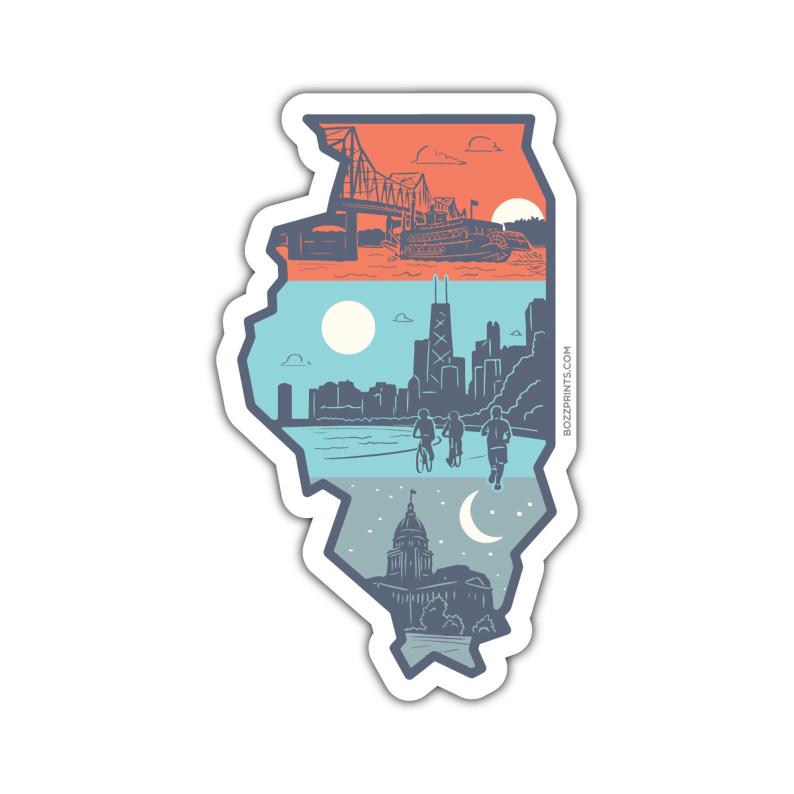 Layers of Illinois Magnet/sticker | Etsy