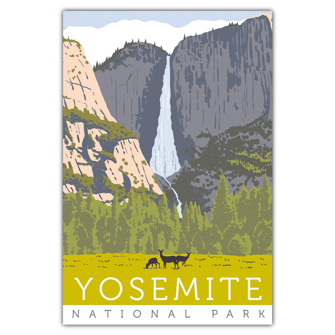Yosemite National Park Yosemite Falls Postcard - Etsy