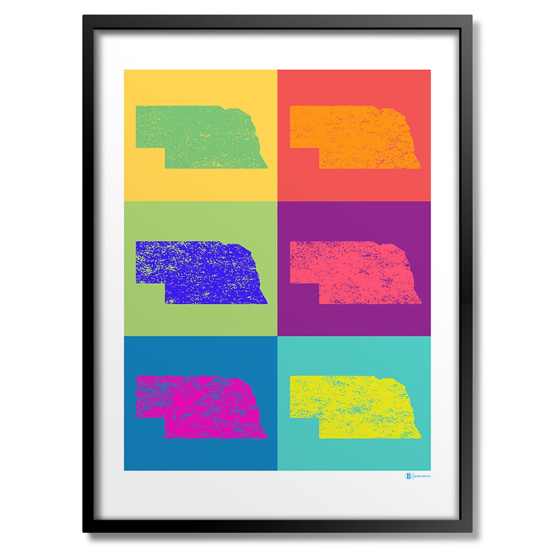 Nebraska Pop Art Print - Etsy