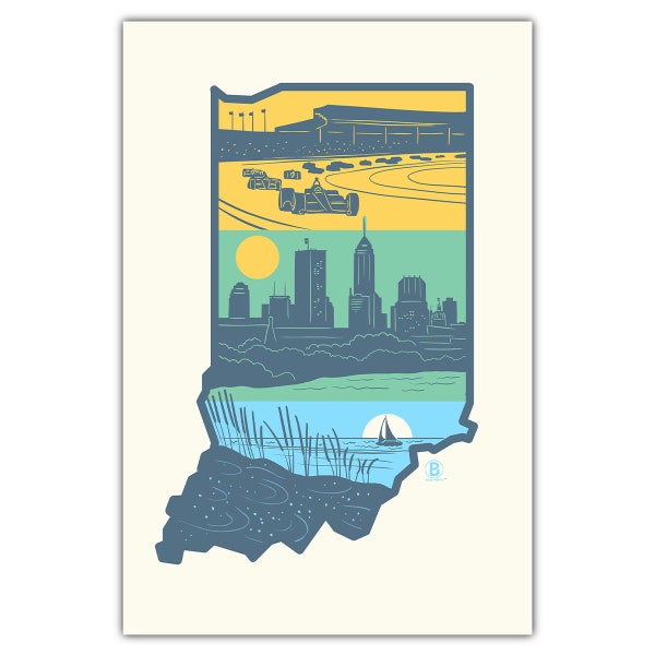 Indiana Postcard - Etsy