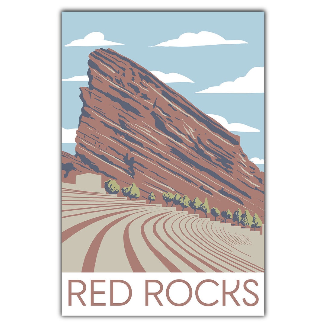 Red Rocks Colorado Postcard - Etsy