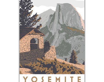 Yosemite Postcard, Greetings From Yosemite, Half Dome Postcard,yosemite ...