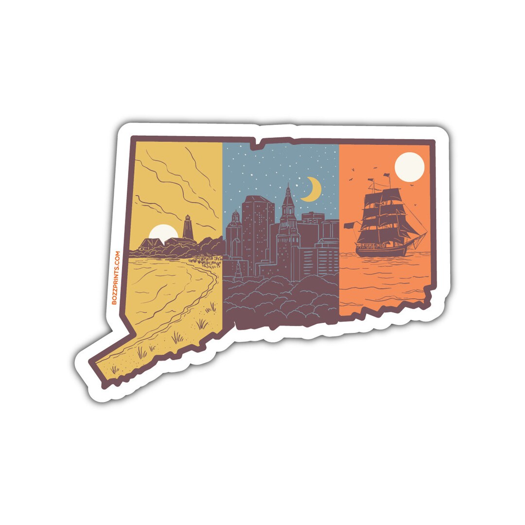 Layers of Connecticut Sticker - Etsy