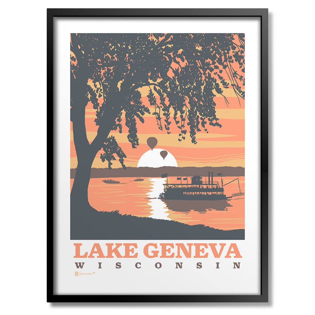 Lake Geneva Print - Etsy