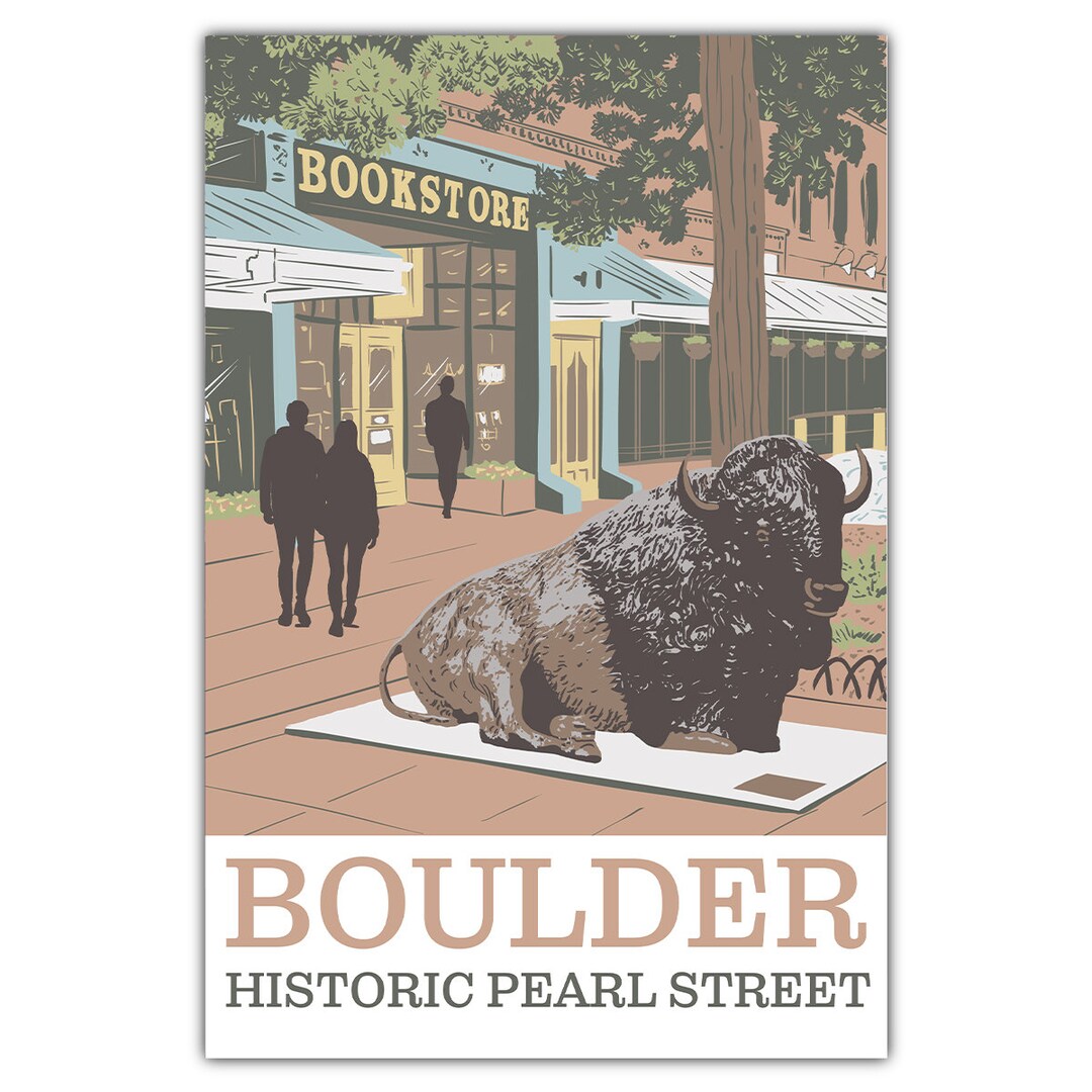Boulder Historic Pearl Street Postcard - Etsy