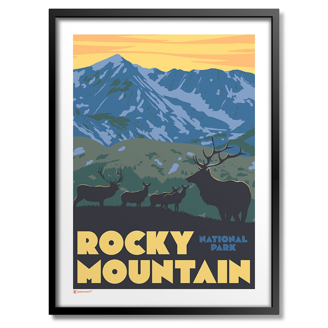 Rocky Mountain National Park Trail Ridge Road Print - Etsy