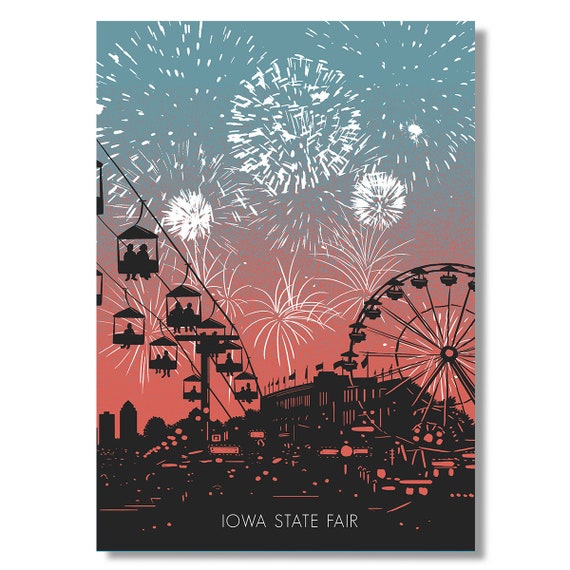 Iowa State Fair Fireworks Greeting Card | Etsy