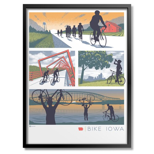 Bike Iowa Print - Etsy
