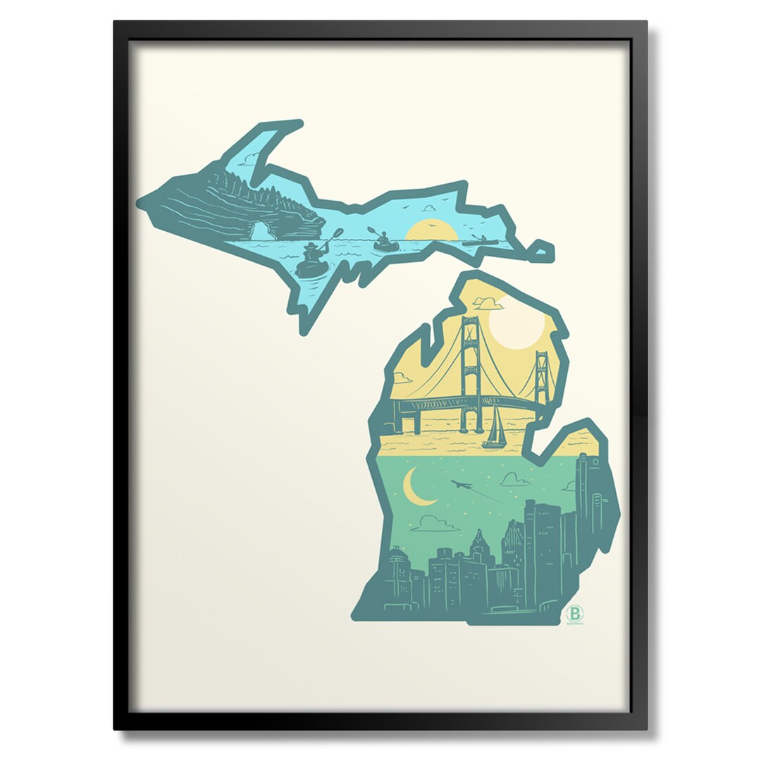 Layers of Michigan Print - Etsy