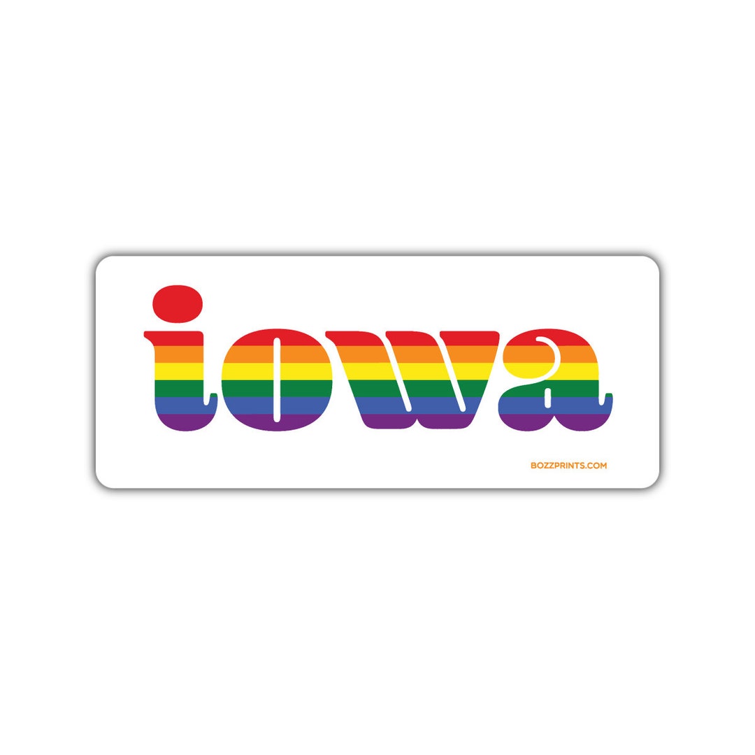 Iowa Retro Pride Sticker - Etsy