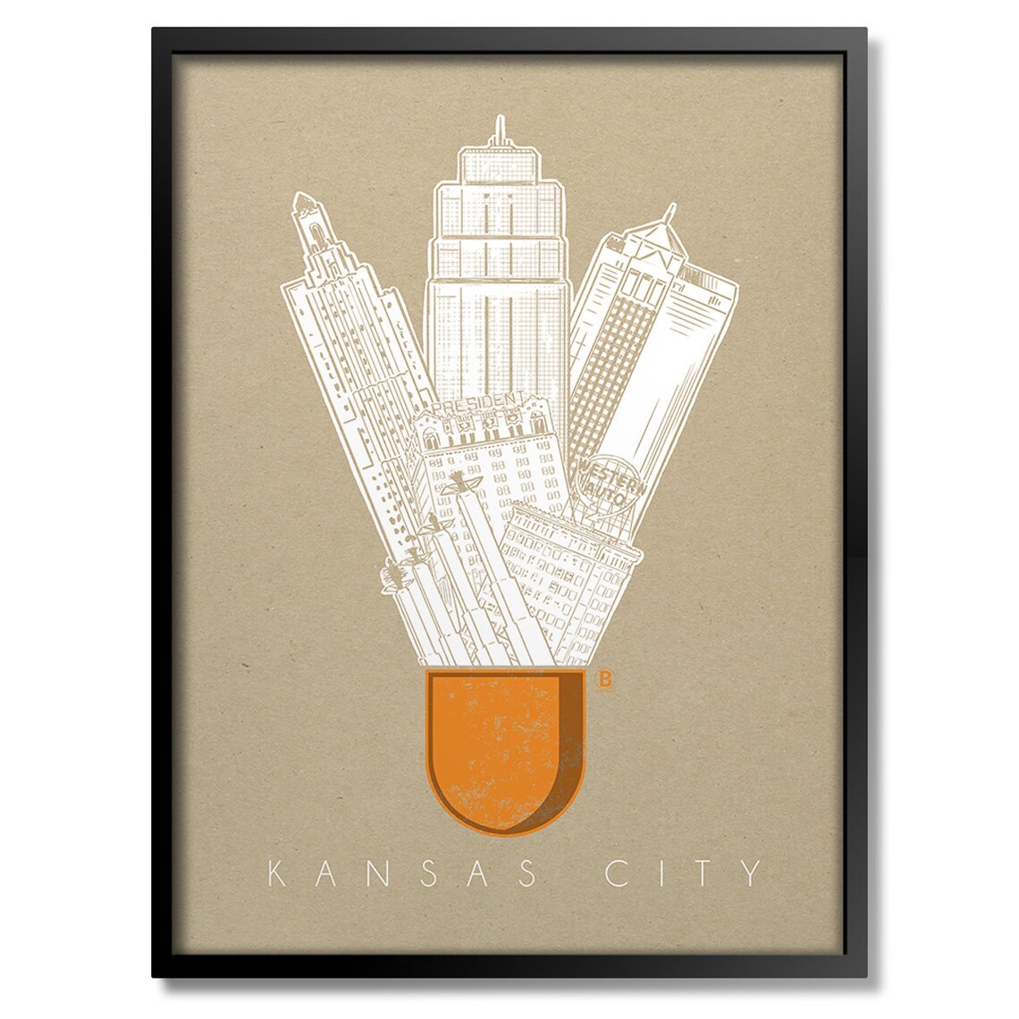Kansas City Icons Print | Etsy
