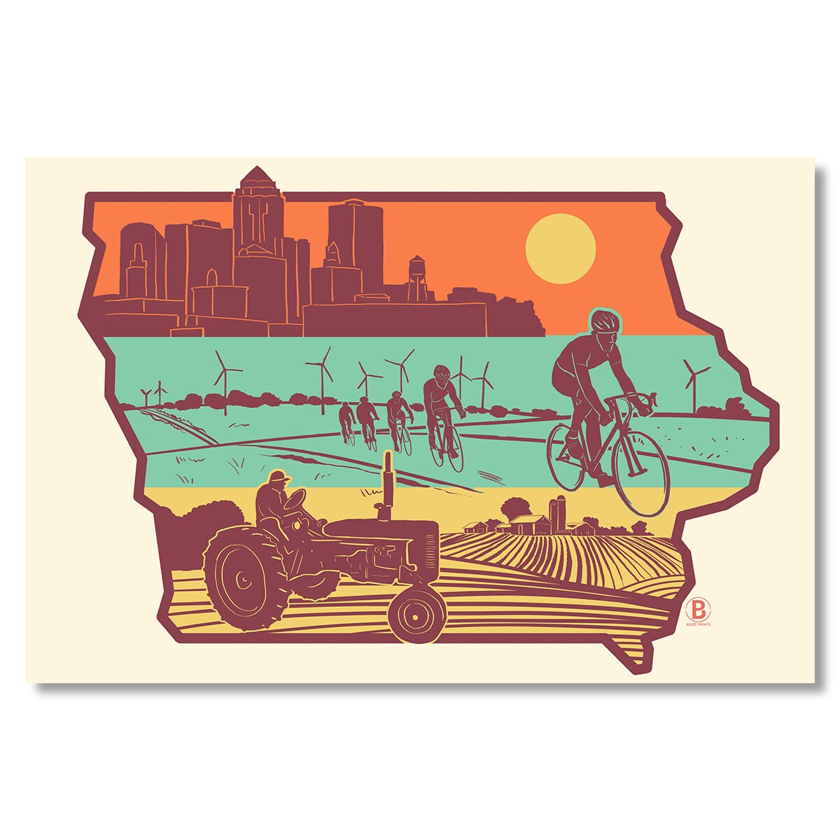 Layers of Iowa Postcard - Etsy