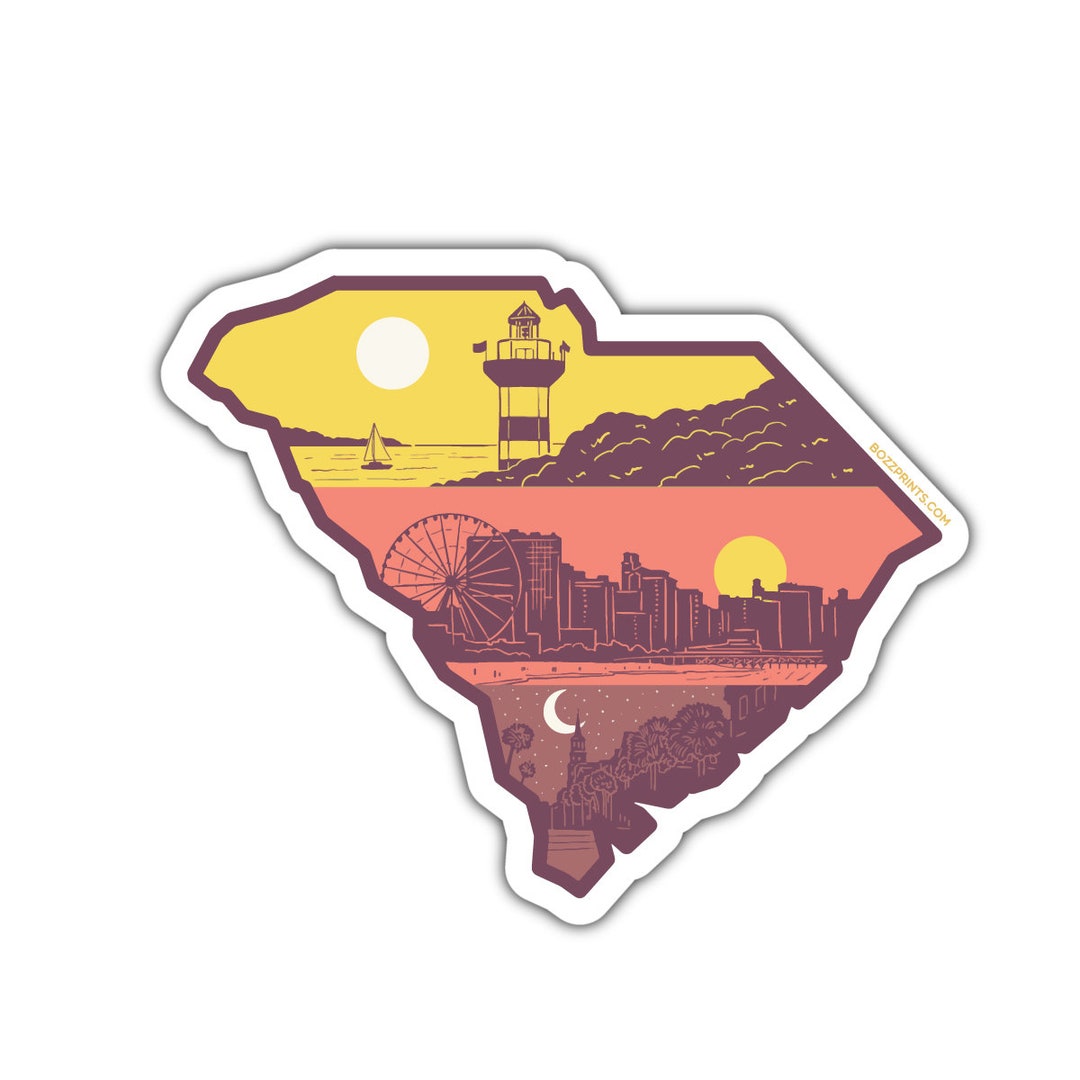 Layers of South Carolina Sticker - Etsy