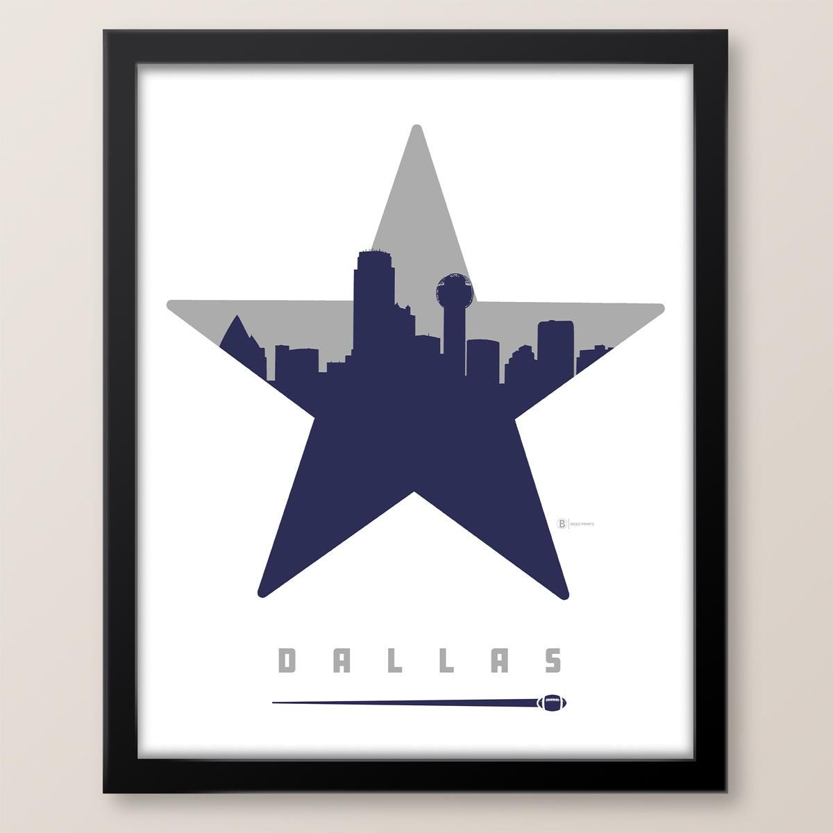 Dallas Texas Football Print - Etsy