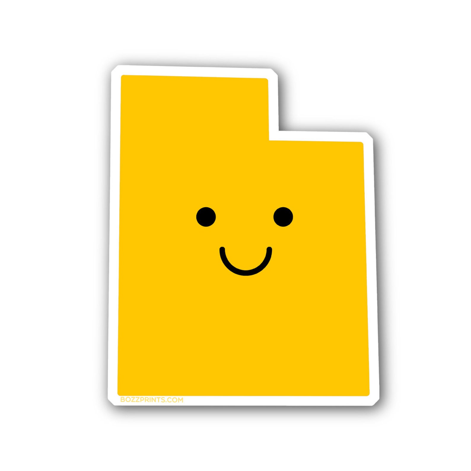 Smiley Face Utah Sticker - Etsy