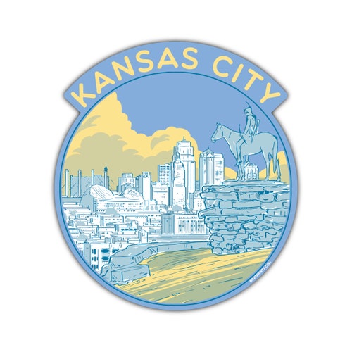 Kansas City Skyline 4 Sticker KC Outline Art - Etsy
